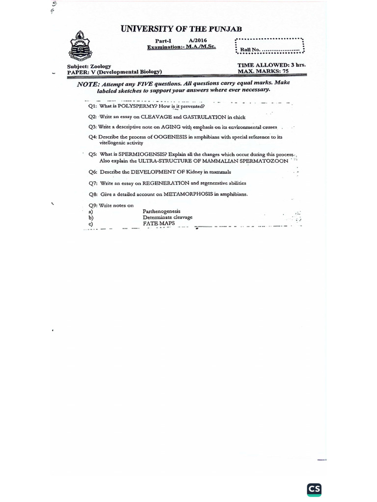 D.Bio Past Papers | PDF