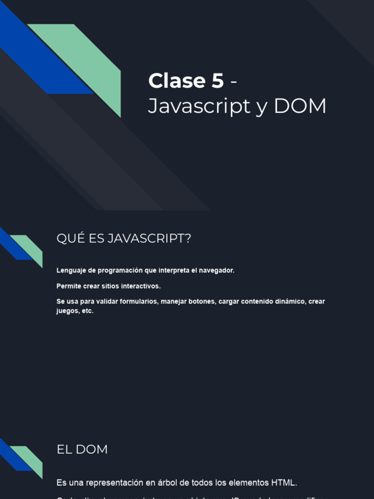 Clase 5 - Javascript y DOM | PDF