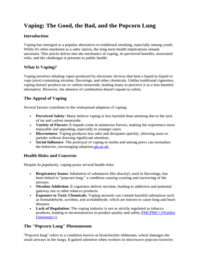 Vaping_reading and Vocabulary | PDF | Electronic Cigarette | Tobacco ...