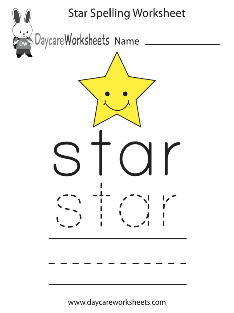 Star Spelling Worksheet | PDF