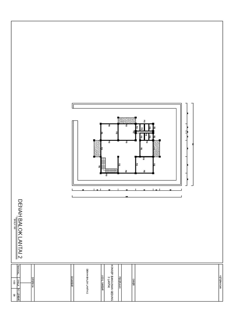 DENAH BALOK LANTAI 2 | PDF