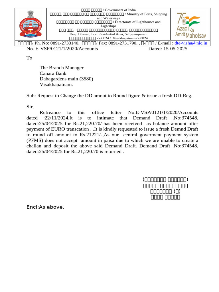Bank DD Return | PDF