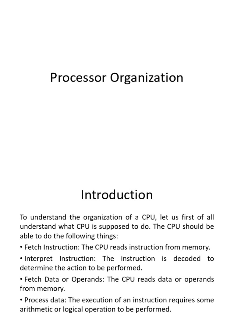 Processor Organization-6 | PDF