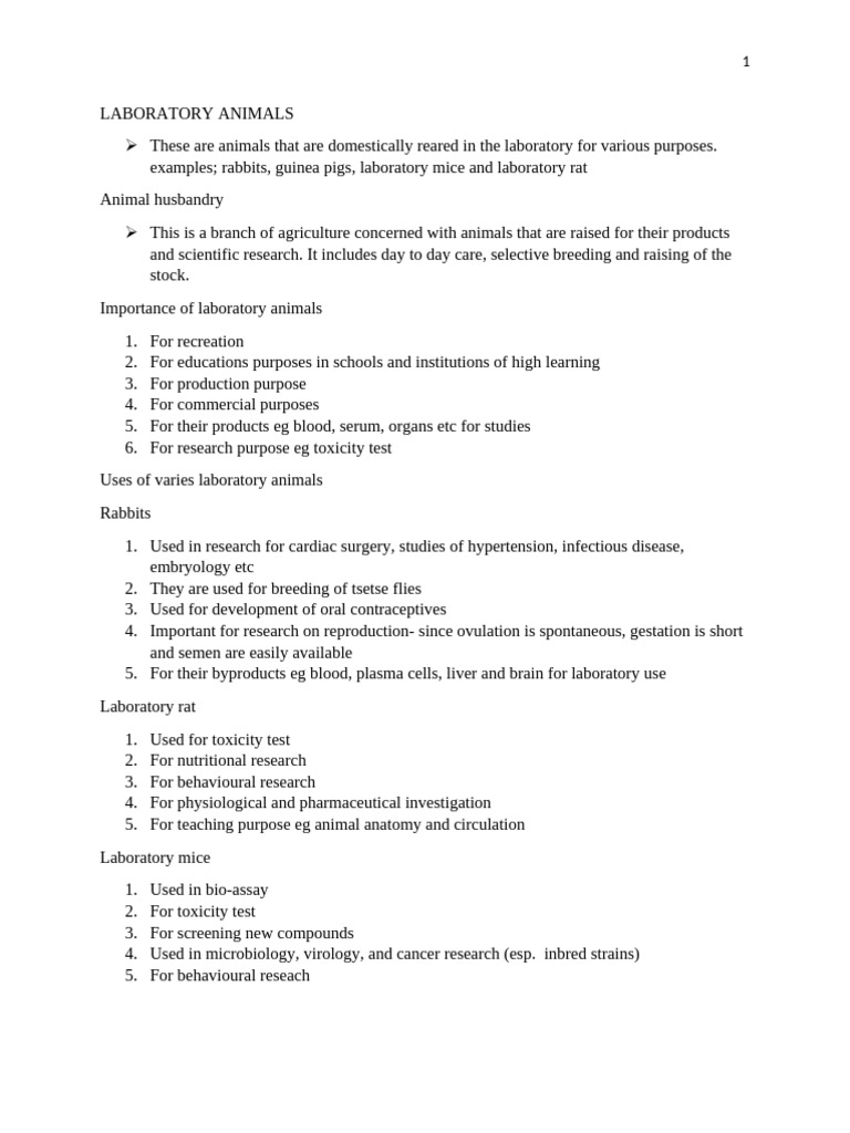 Module 11 Laboratory Practice | PDF | Sterilization (Microbiology) | Guinea Pig