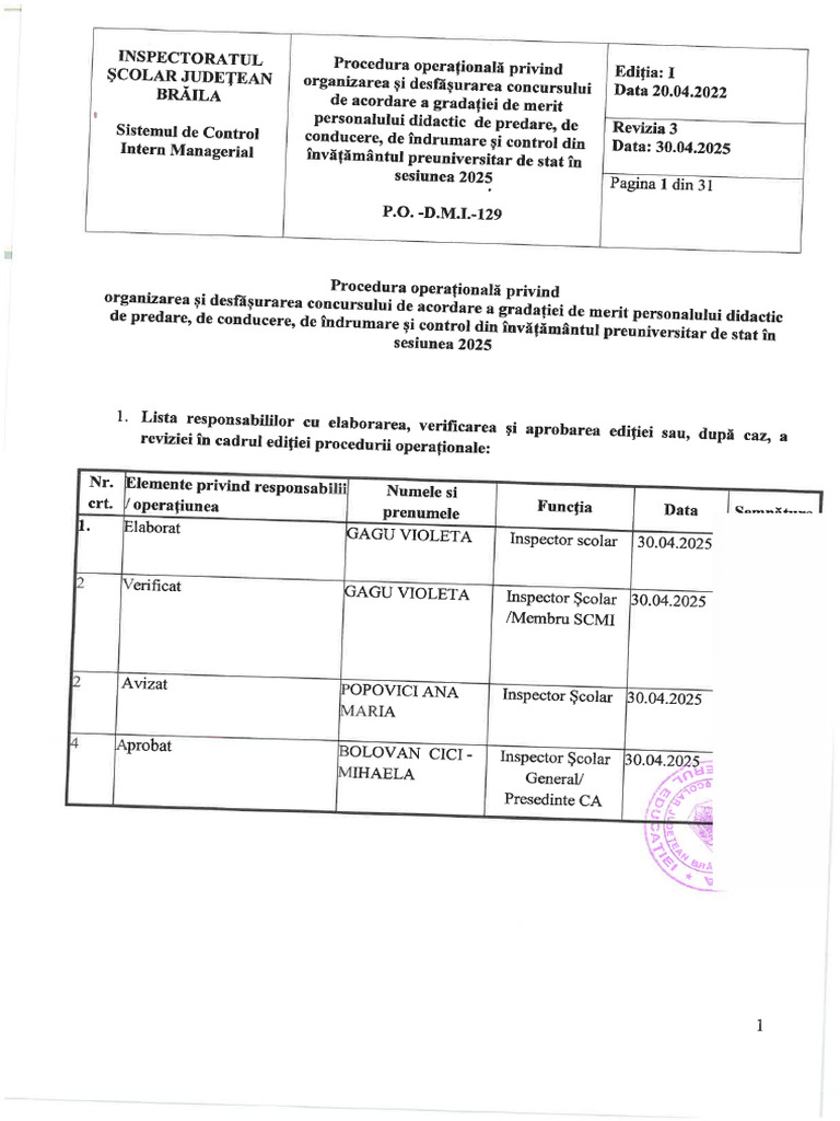 Po 129 Personal Didactic de Predare, de Conducere, de Indrumare Si Control - GDPR 2 | PDF