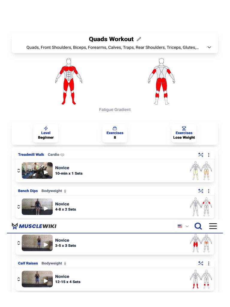 MuscleWiki - Workout Generator | PDF