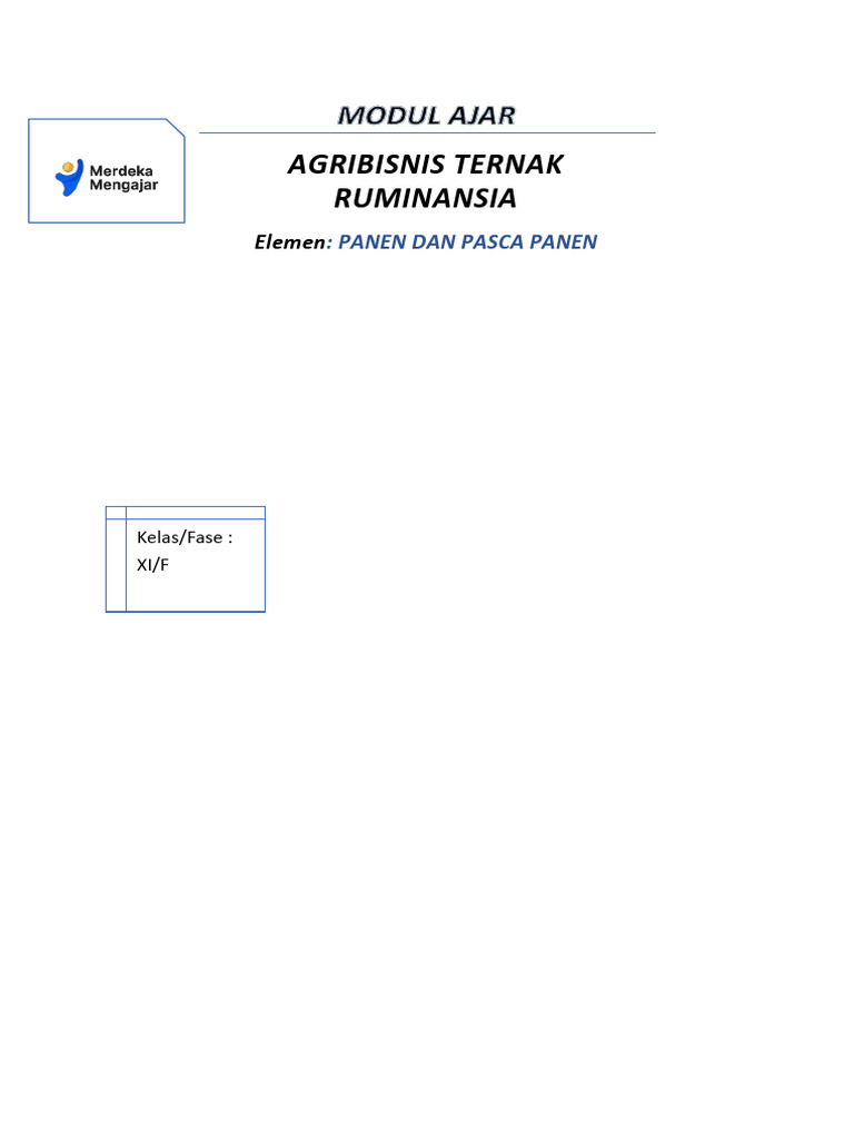 Modul Ajar PDP Xi Agtr | PDF