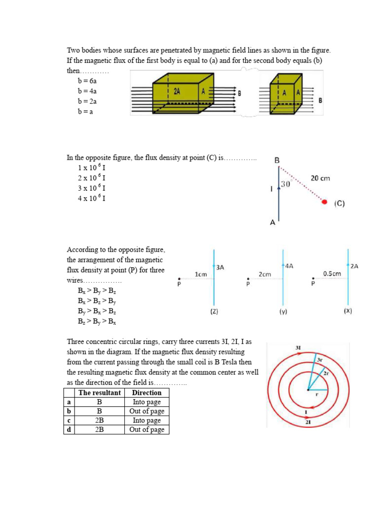 CH2 Till Torque Final Revision | PDF | Magnetic Field | Inductor