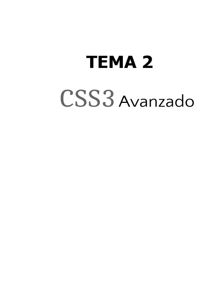 Tema 2 CCS3 Avanzado (2) | PDF | Desarrollo web | Texto