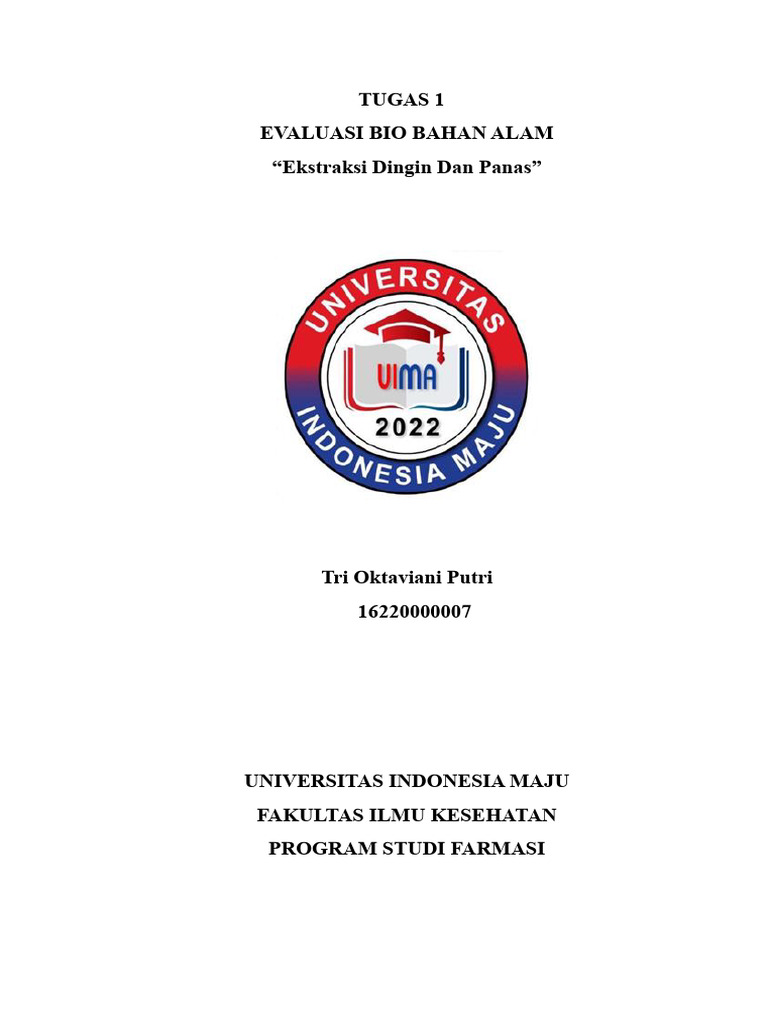 Metode Ekstraksi Dingin dan Panas dalam Farmasi | PDF