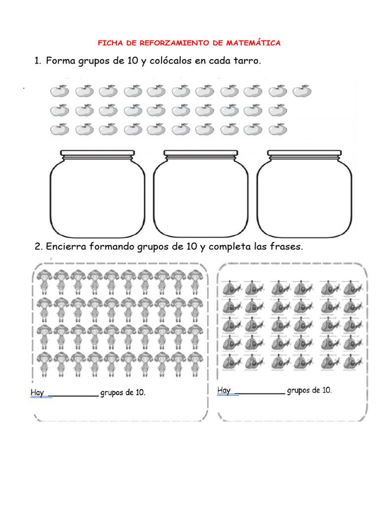 Reforzamiento Mat Agrupamos | PDF