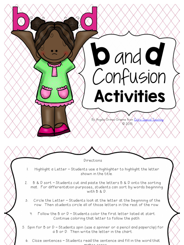 B and D Activity Sheets | PDF