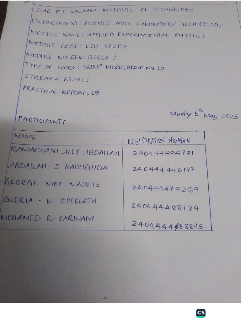 Physics Exp 8 | PDF