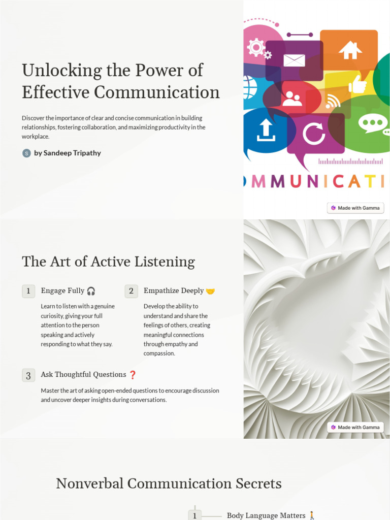 Unlocking The Power of Effective Communication | PDF | Communication ...