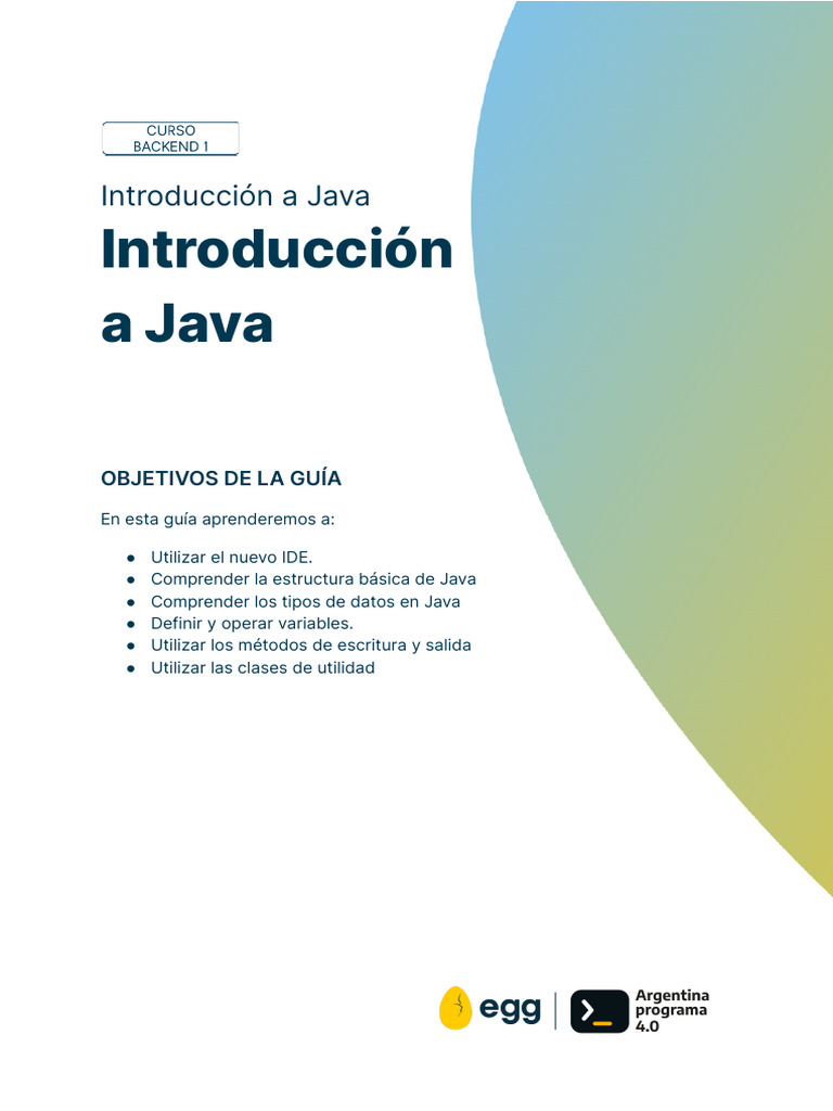01 - Java Intro P1_ Generalidades de Java | PDF | Java (lenguaje de programación) | Programa de ...
