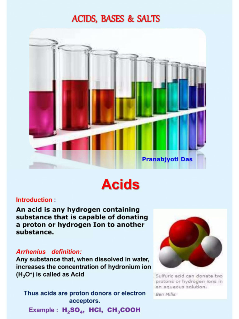 Acids, Base and Salt | PDF