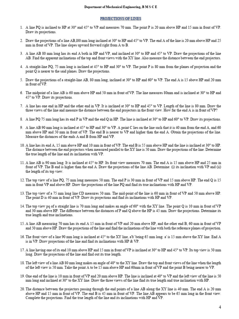 CAED ProjectionOfLines-Tutorials | PDF | Orbital Inclination | Metre