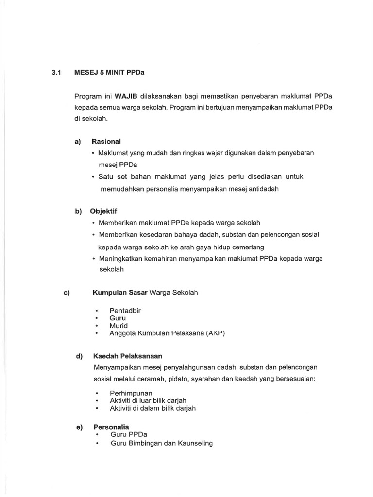Mesej 5 Minit Antidadah | PDF