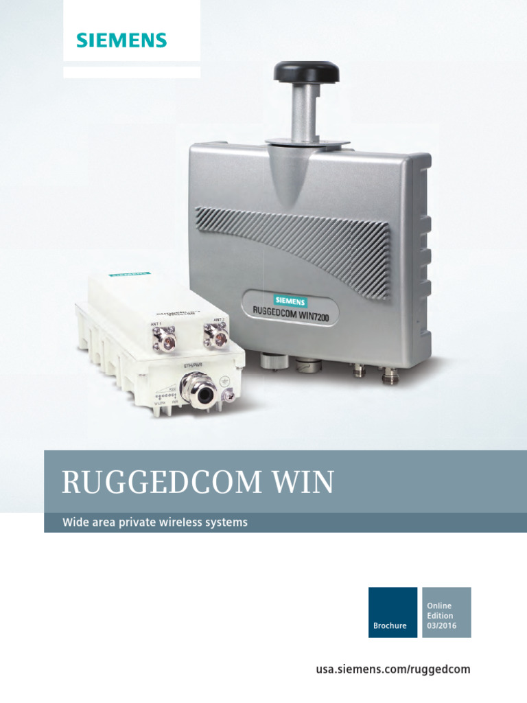 Siemens Ruggedcom Win Brochure | PDF | Wi Max | Telecommunications ...