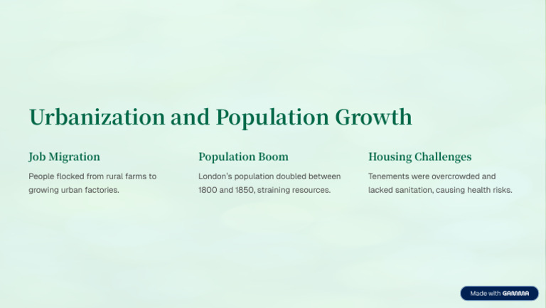 Urbanization and Population Growth | PDF