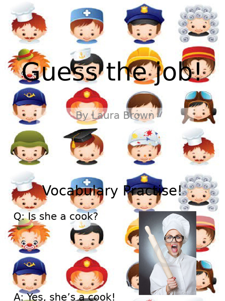 Job Guessing Game for Vocabulary Practice | PDF
