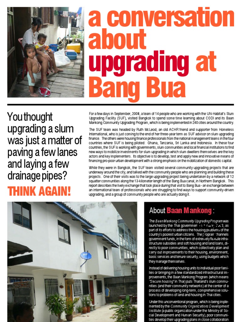 A Model of Community-Driven Slum Upgrading: The Baan Mankong Program ...