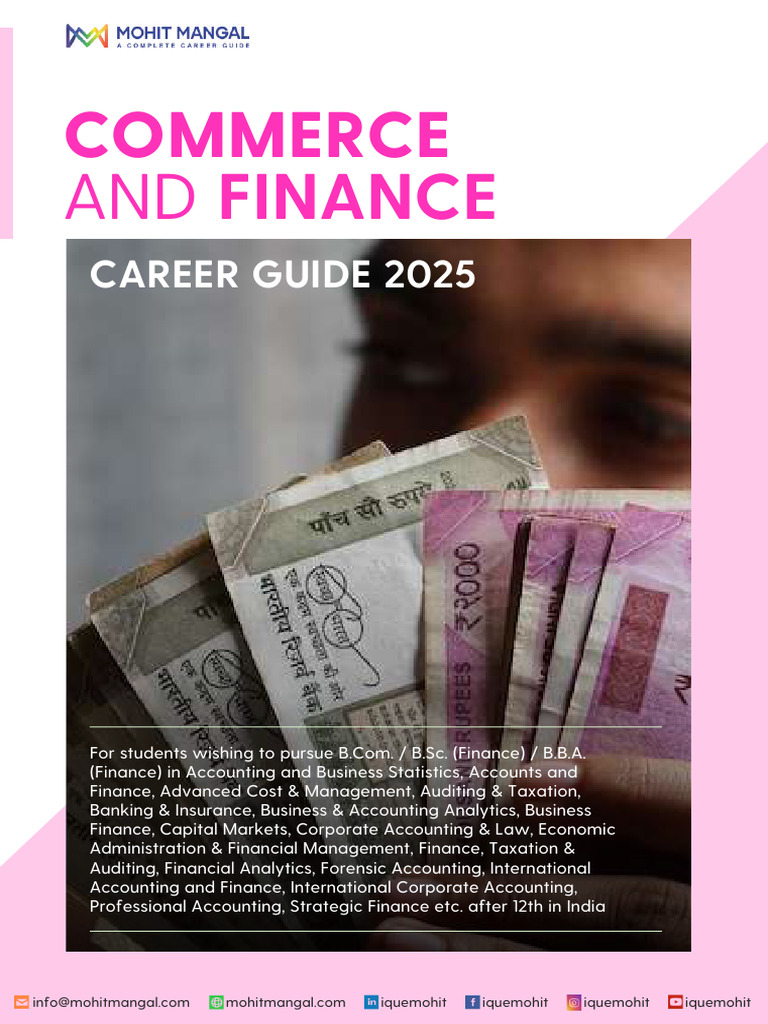 Careers in Commerce and Finance Guide | PDF | Financial Analyst ...