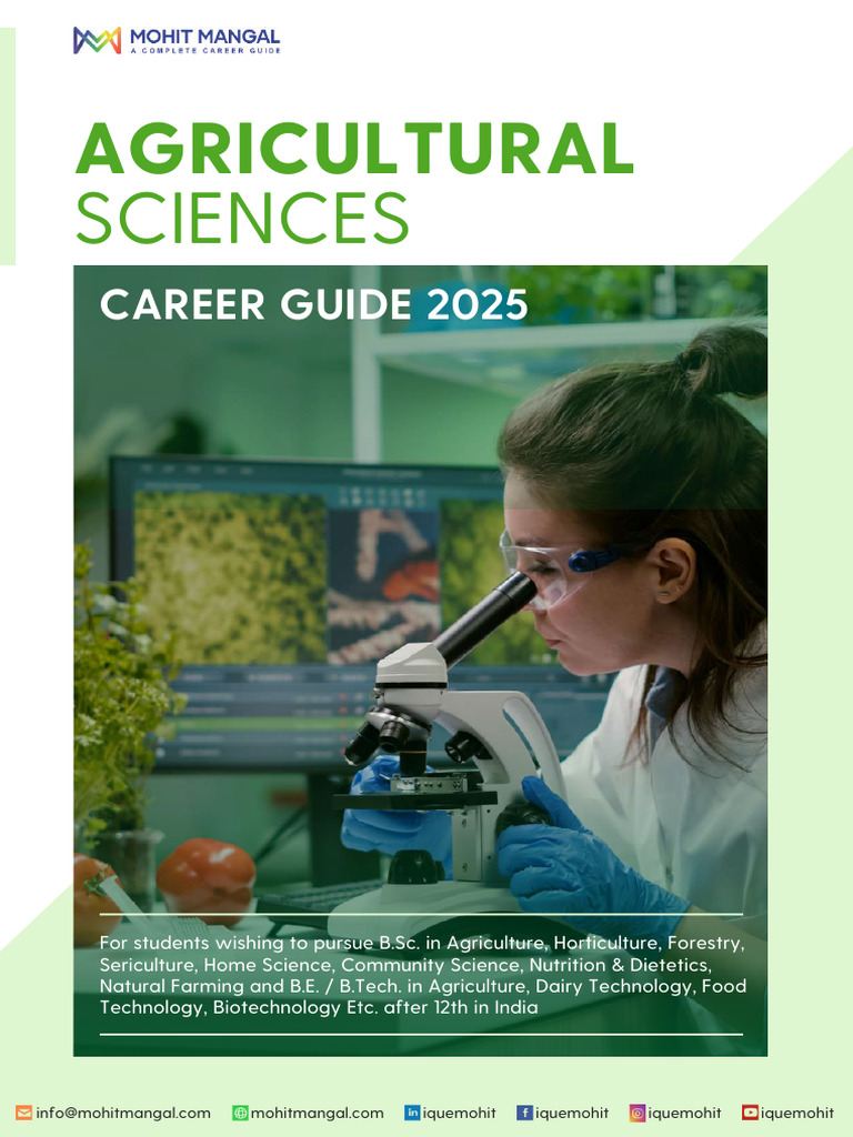 Careers in Agricultural Sciences | PDF | Agriculture | Viticulture