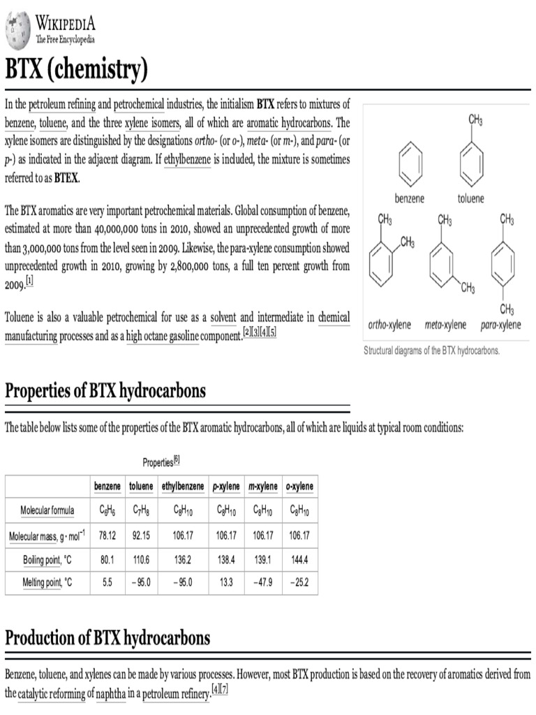 BTX (Chemistry) | PDF