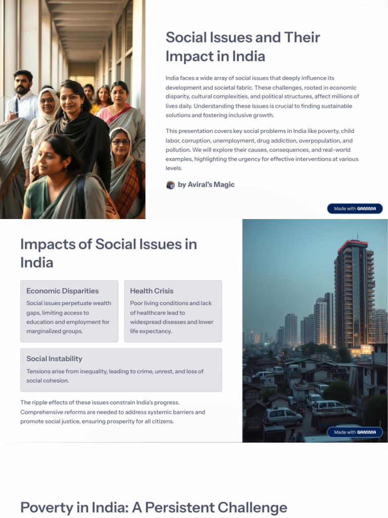 Social Issues and Their Impact in India | PDF | Poverty | Poverty ...