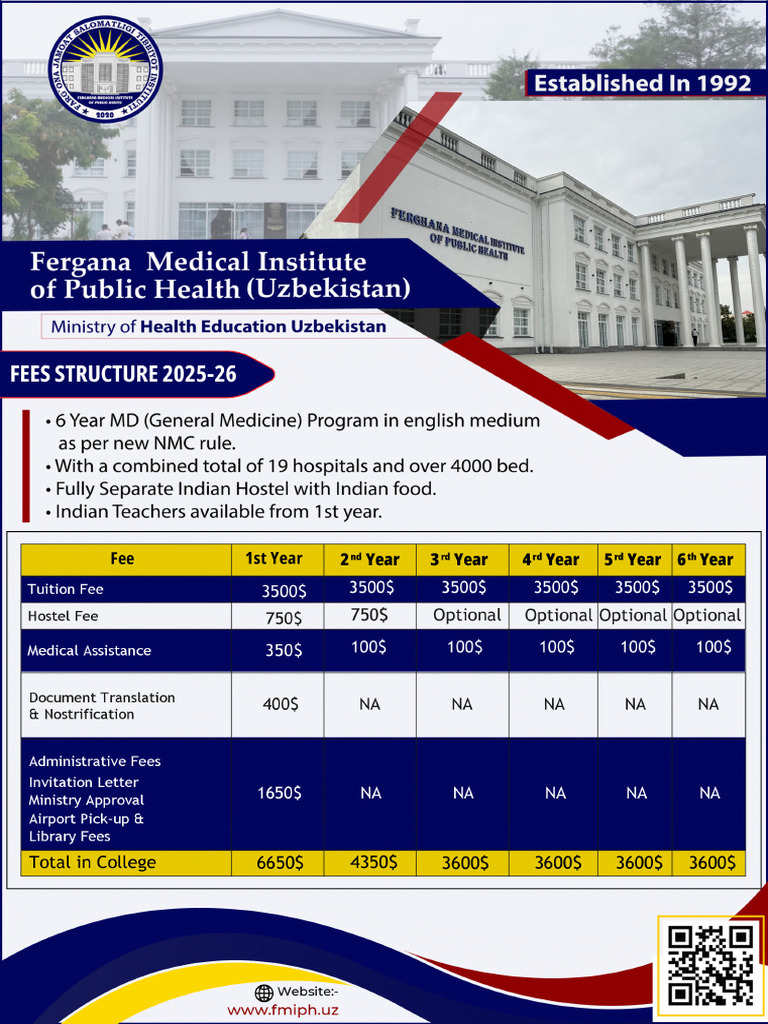 FMIPH FEES STRUCTURE 2025-26_compressed | PDF