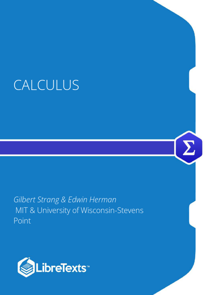 Calculus, Gilbert Strang & Edwin Herman | PDF | Summation | Integral