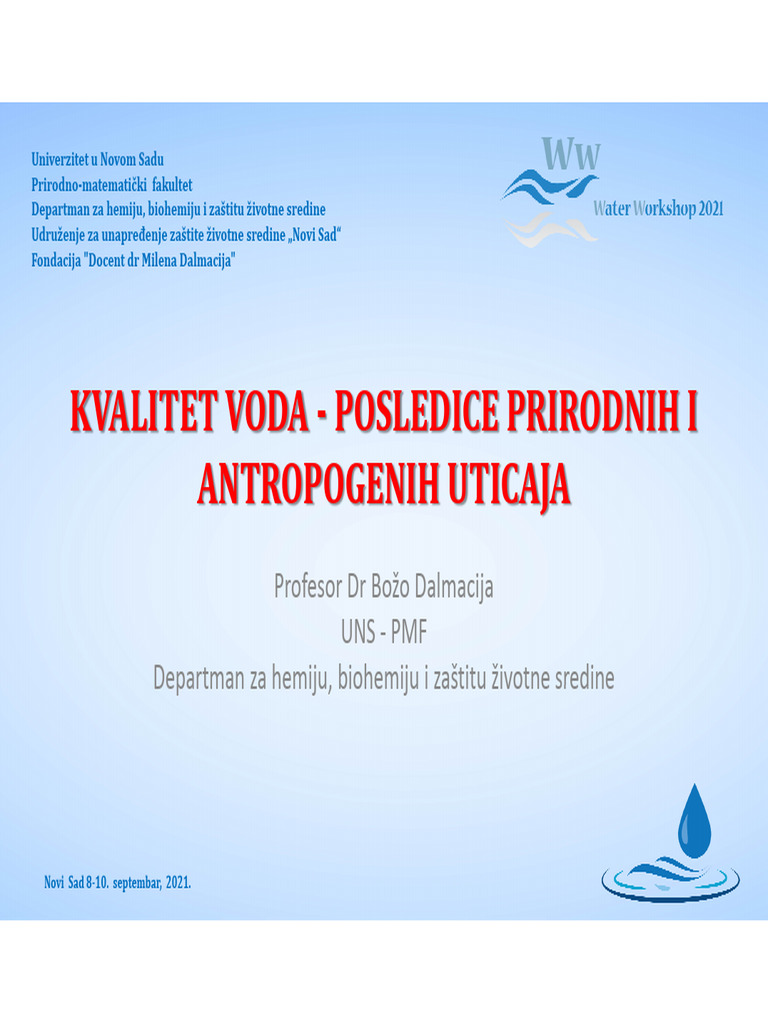 01 Dalmacija - Kvalitet Voda | PDF