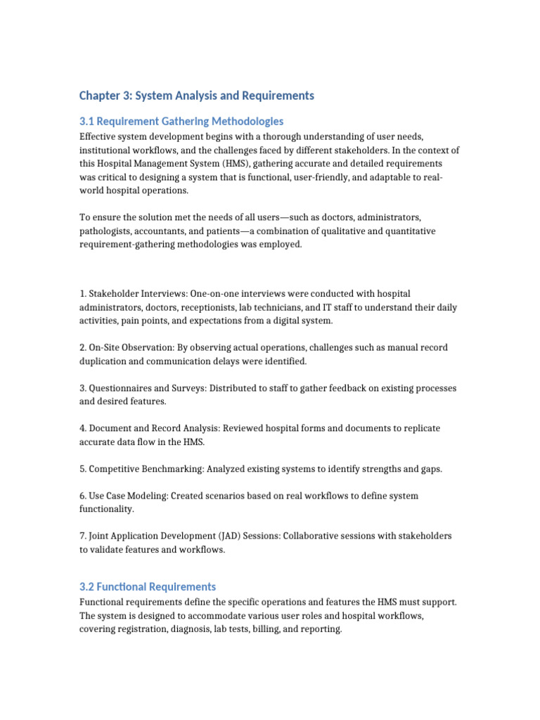 Chapter 3 HMS System Analysis | PDF | System | Computing