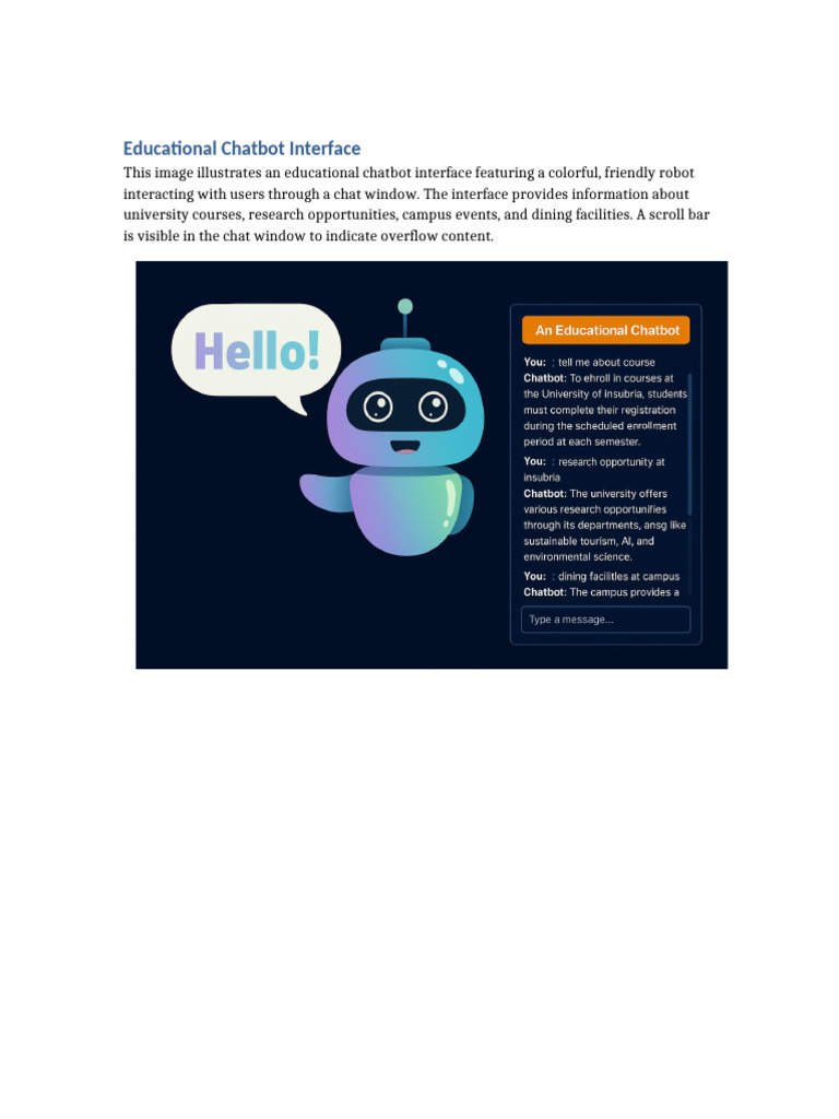 Educational Chatbot Interface | PDF