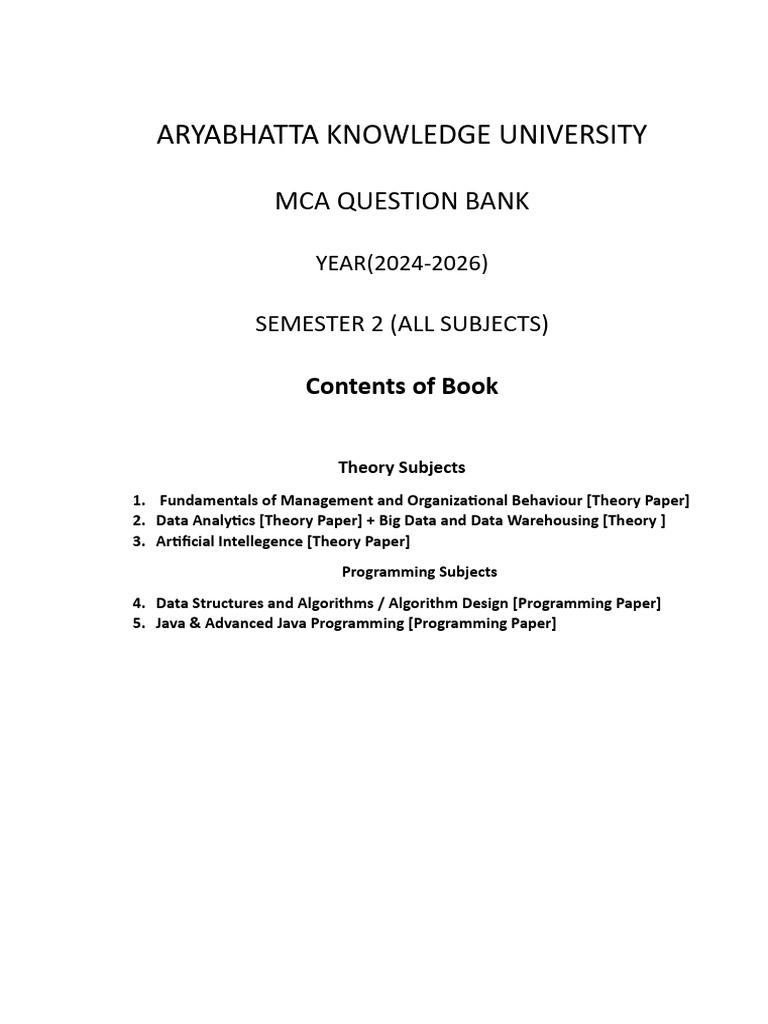 SEM 2 Question Bank | PDF | Apache Hadoop | Map Reduce