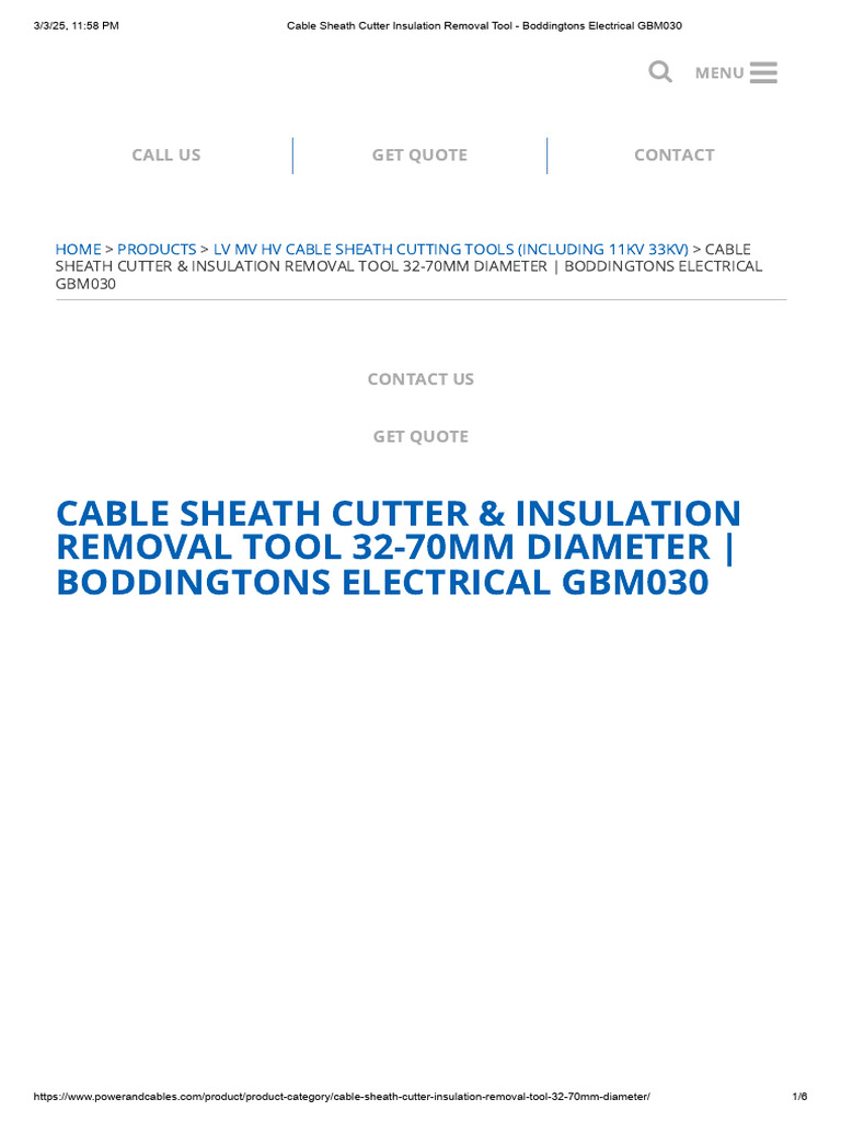 Cable Sheath Cutter Insulation Removal Tool - Boddingtons Electrical ...