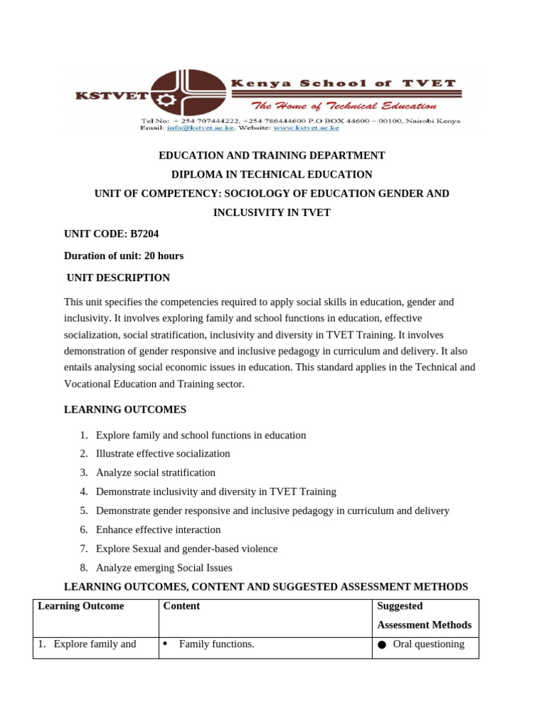 Cbet Sociology Course Outline Jan-April 2024 | PDF | Socialization ...