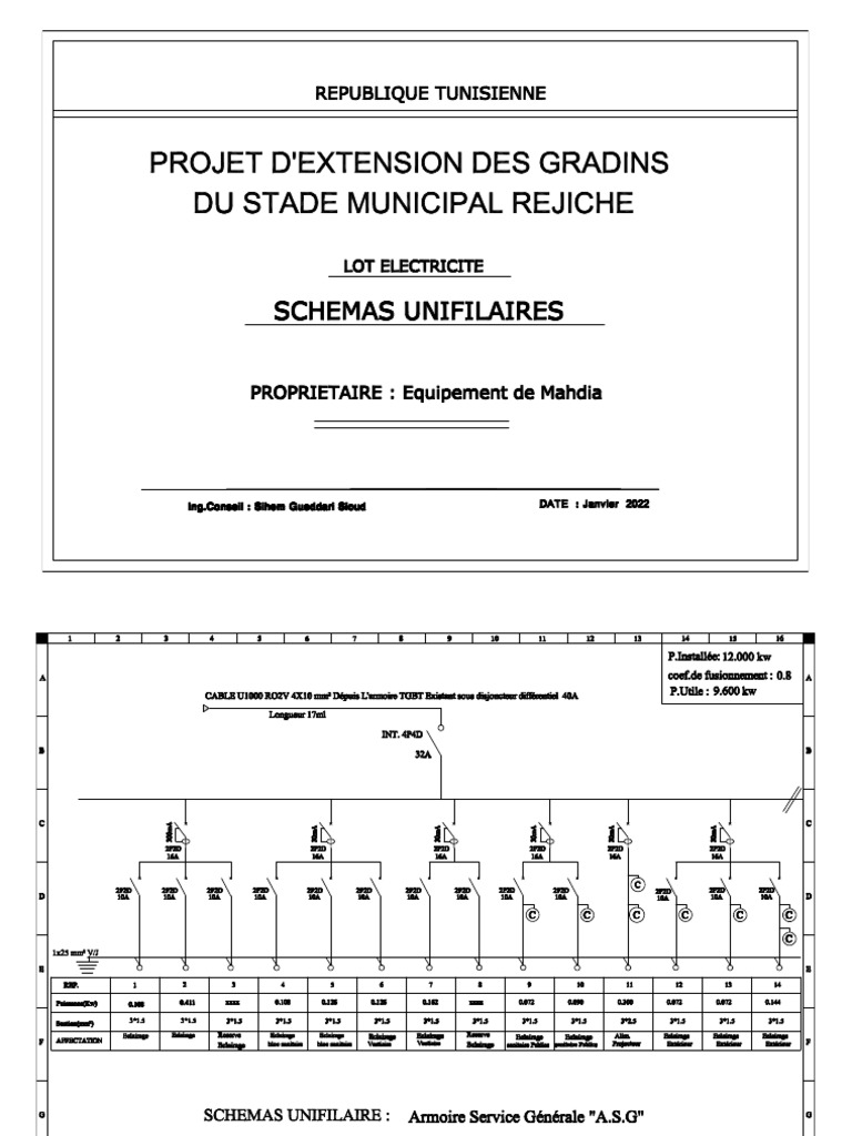 Schéma Unifilaire | PDF