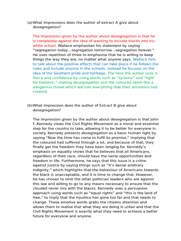 History Impressions Question | PDF