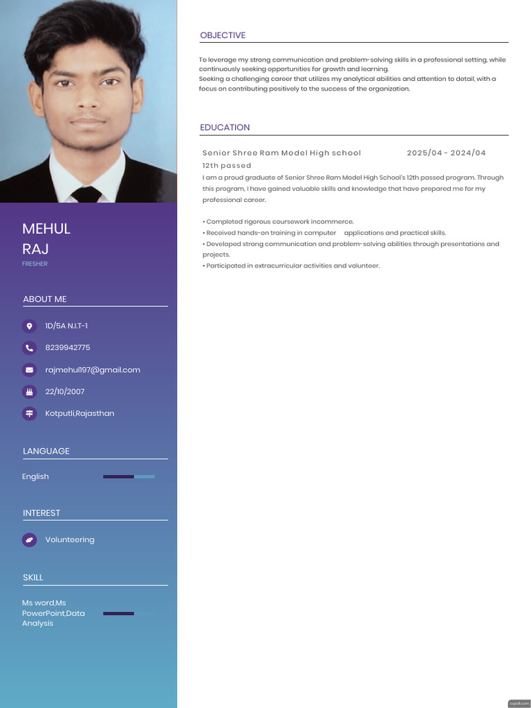 Mehul's Resume | PDF