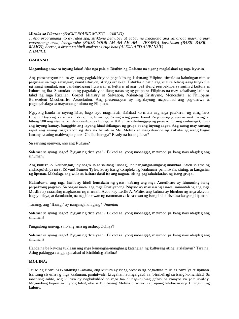 G6-SCRIPT-SA-FILIPINO | PDF