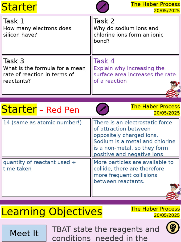 L18 The Haber Process Lesson | PDF | Chemical Equilibrium | Chemical ...