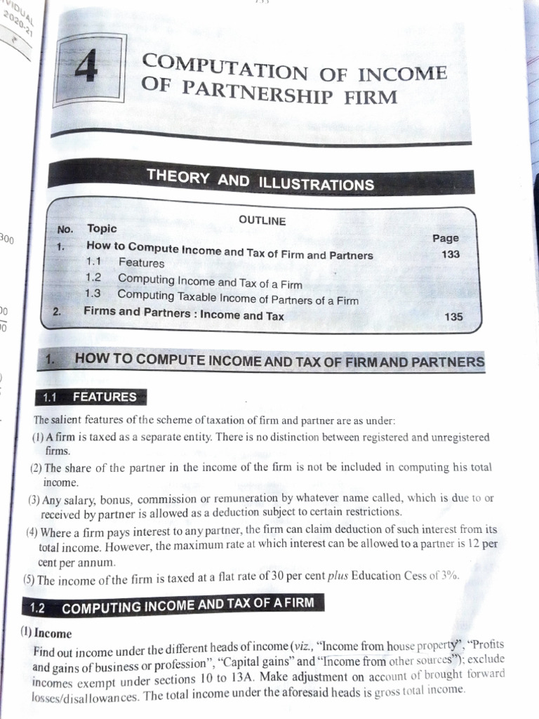 Computation of Income of Partnership Firm | PDF | Income Tax | Tax ...