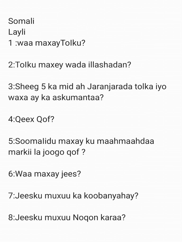 Somali | PDF
