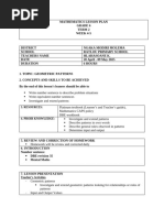 Grade 6 Geometric Patterns Lesson Plan | PDF | Learning | Pattern