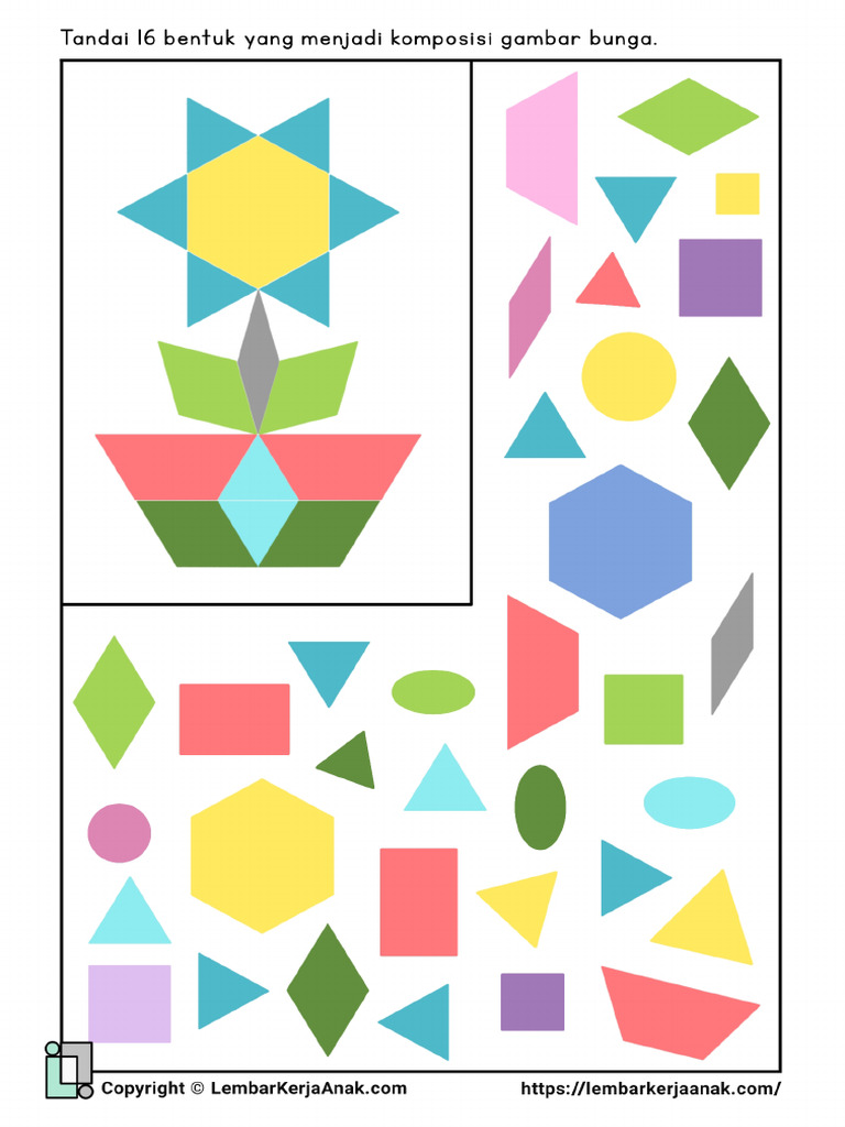Komposisi bentuk - bunga | PDF