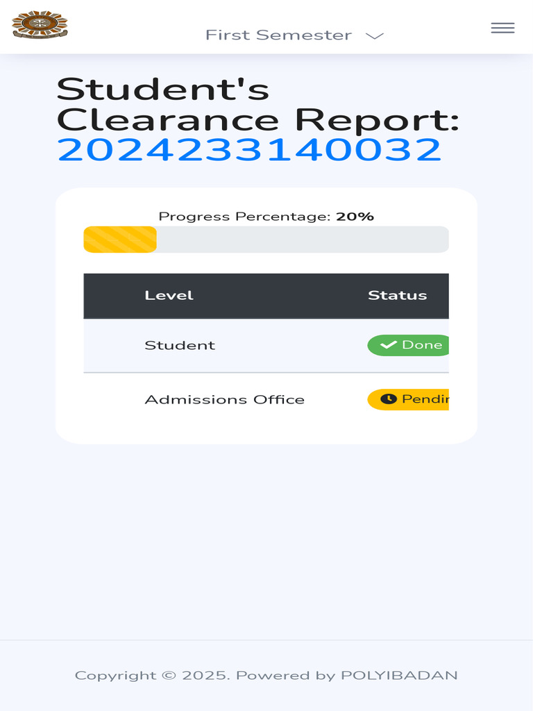 POLYIBADAN - Home Student Portal | PDF