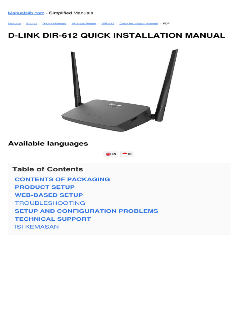 D-Link DIR-612 | PDF