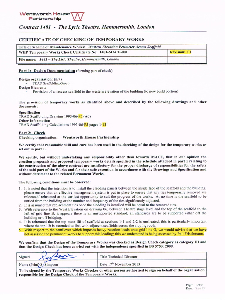 1471-MACE-001-R01 - DCC - External Scaffold | PDF